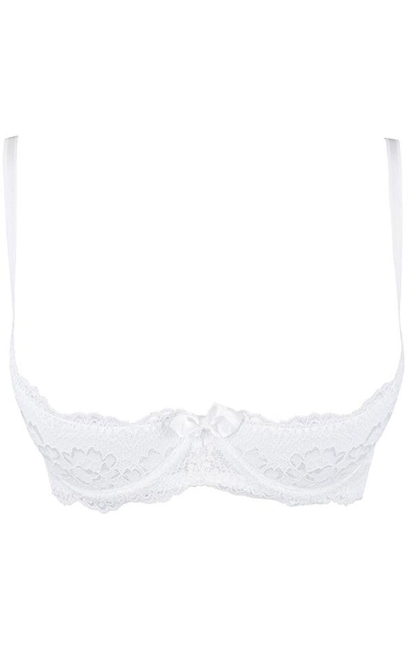 Biustonosz biały peek-a-boo V-9821 | biały | Intymna.pl